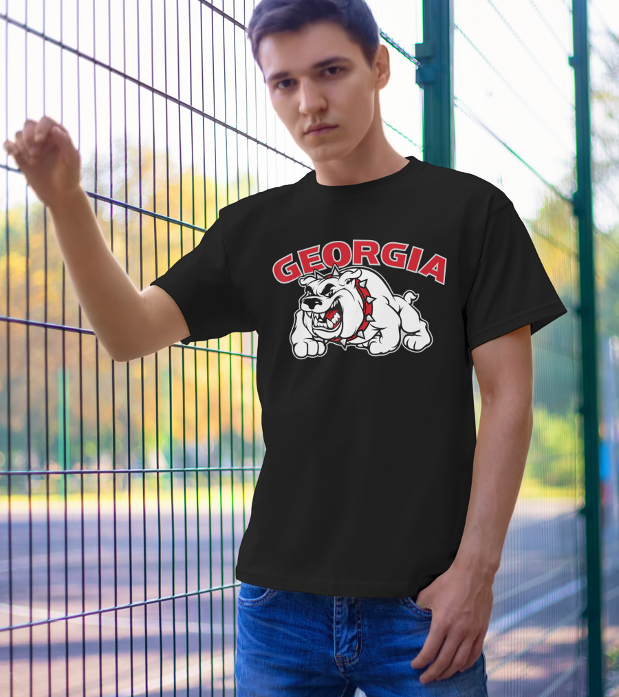 Georgia Bulldogs Aggressive Mascot Bulldog T-Shirt