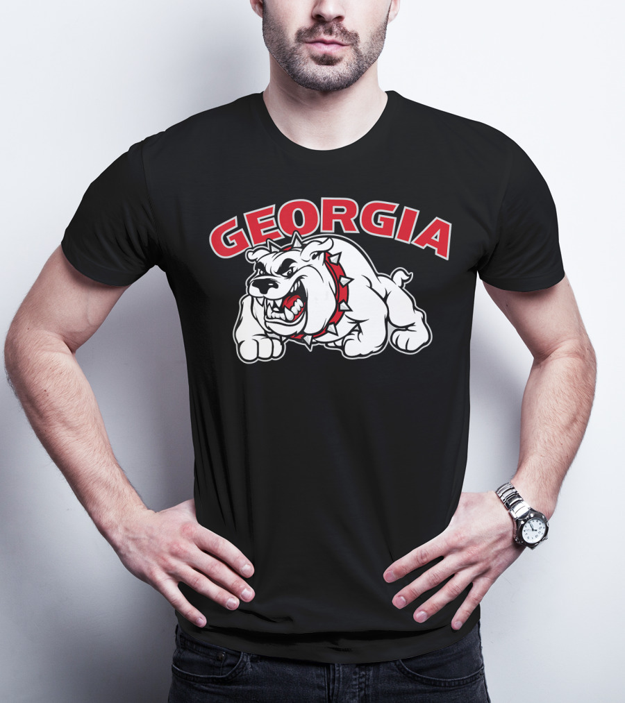 Georgia Bulldogs Aggressive Mascot Bulldog T-Shirt