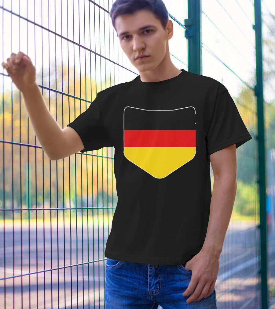 Germany Flag Pocket Print Country Emblem German Colors T-Shirt