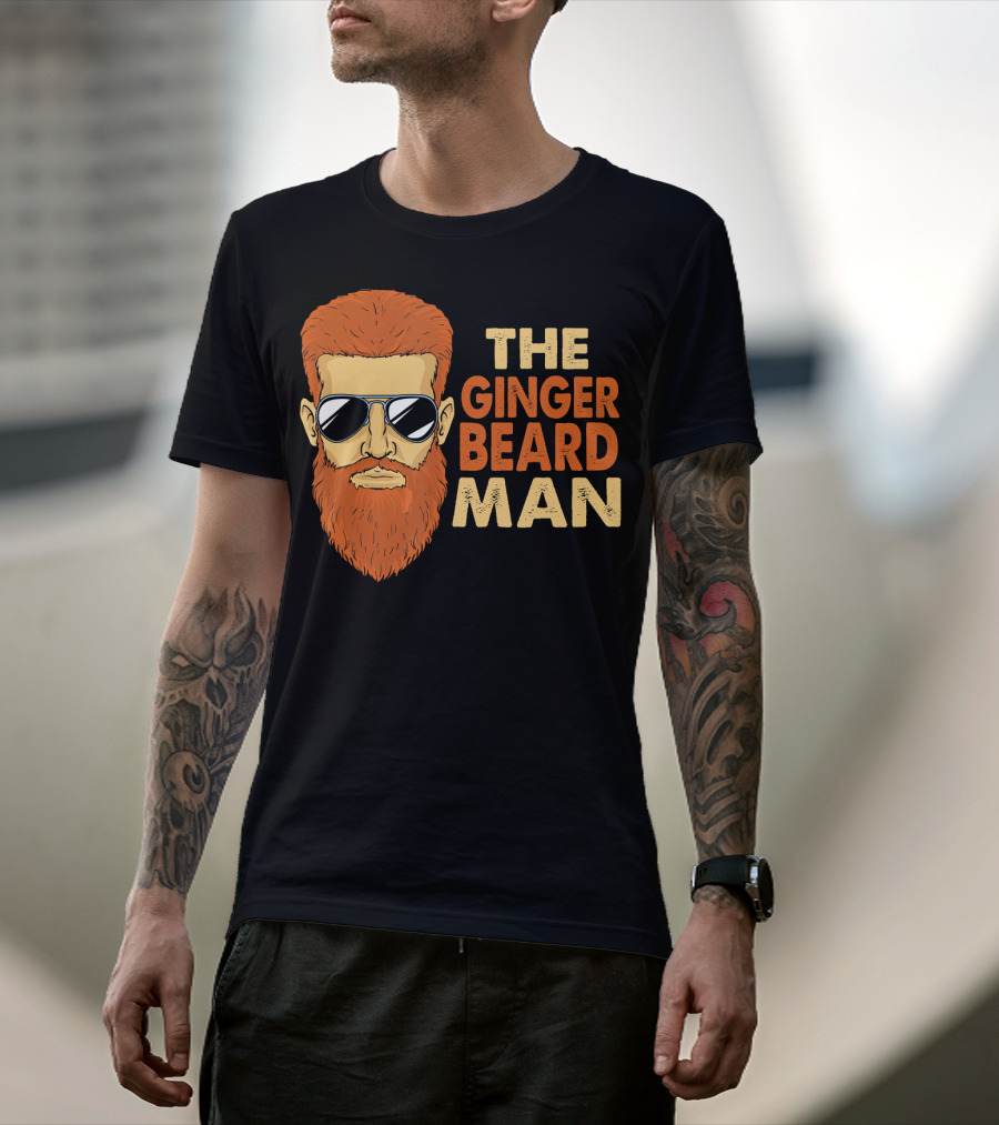 THE GINGER BEARD MAN Dark Red Brown Hair T-Shirt