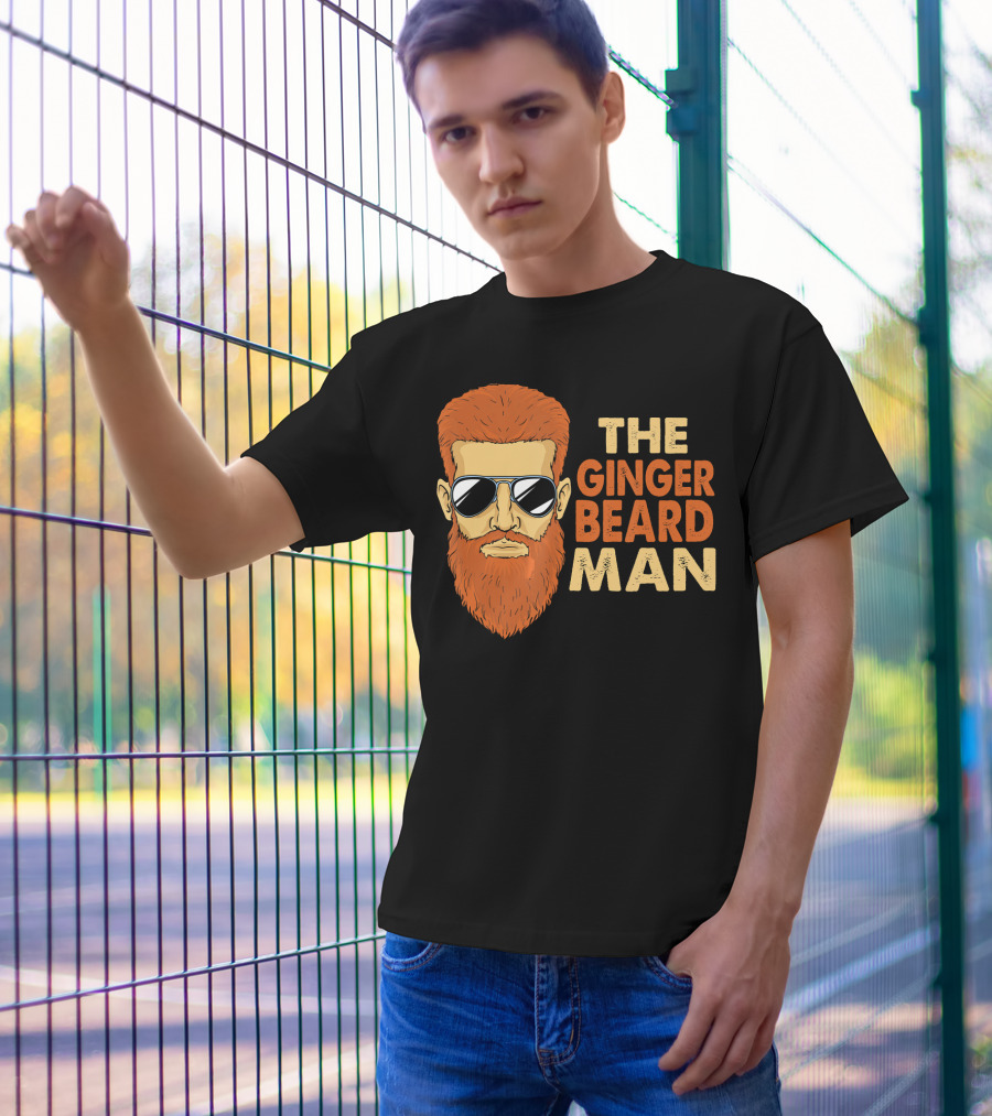 THE GINGER BEARD MAN Dark Red Brown Hair T-Shirt