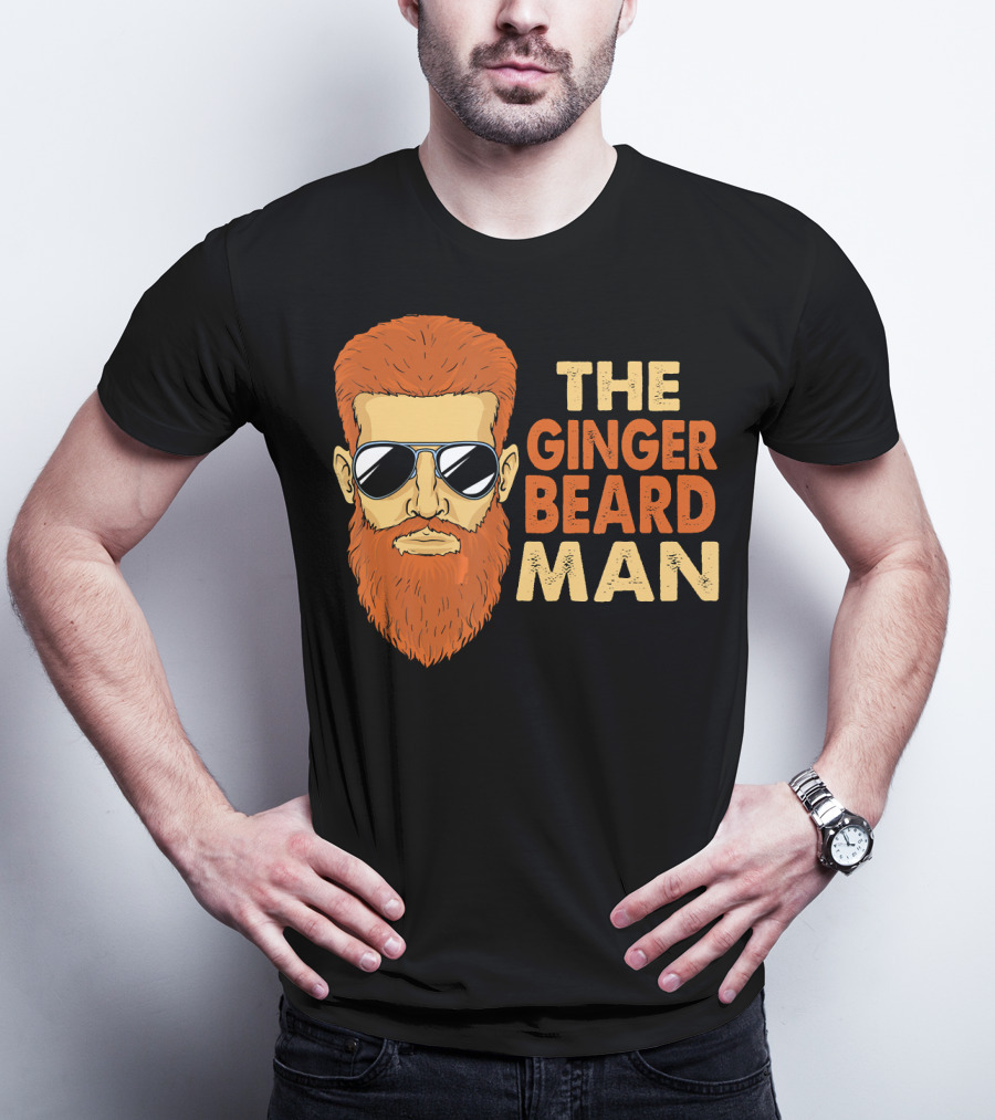 THE GINGER BEARD MAN Dark Red Brown Hair T-Shirt