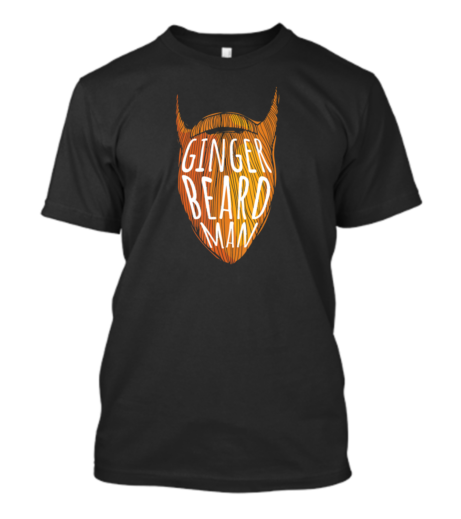 Ginger Beard Man Funny Redhead Unique Orange Textured Beard T-Shirt