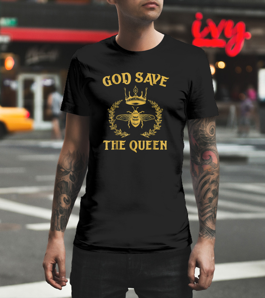 God Save The Queen Bee Crown Laurel T-Shirt
