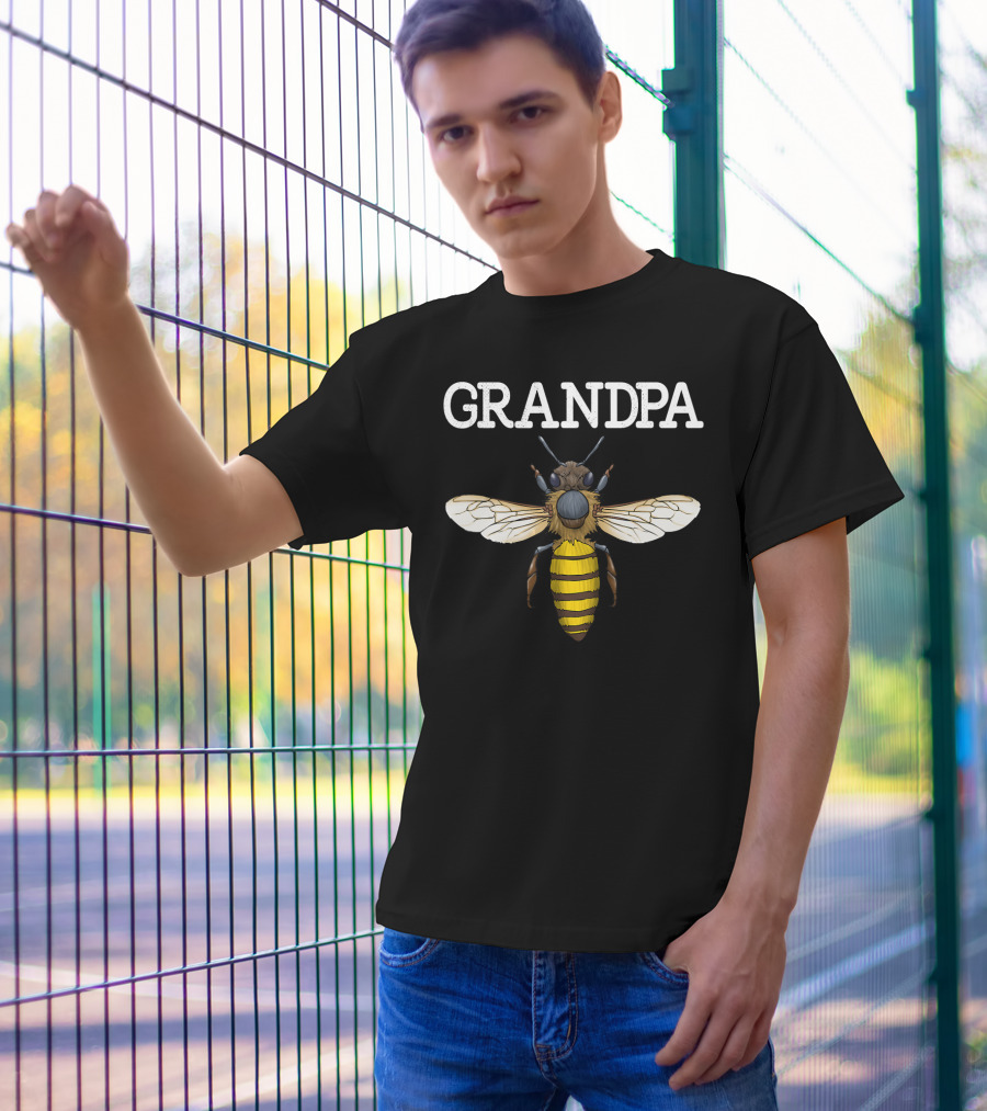 Grandpa Bee Cute Funny Bee Keeper Bee T-Shirt
