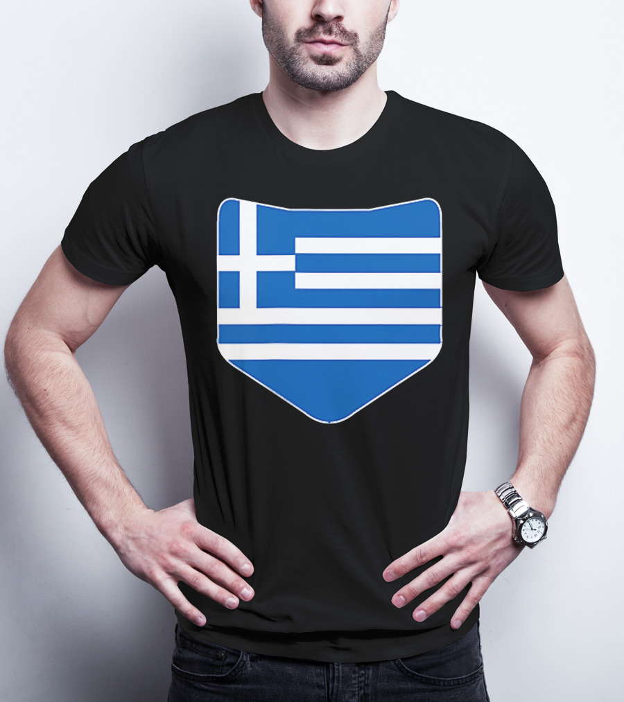 Greece Flag Shield Emblem T-Shirt