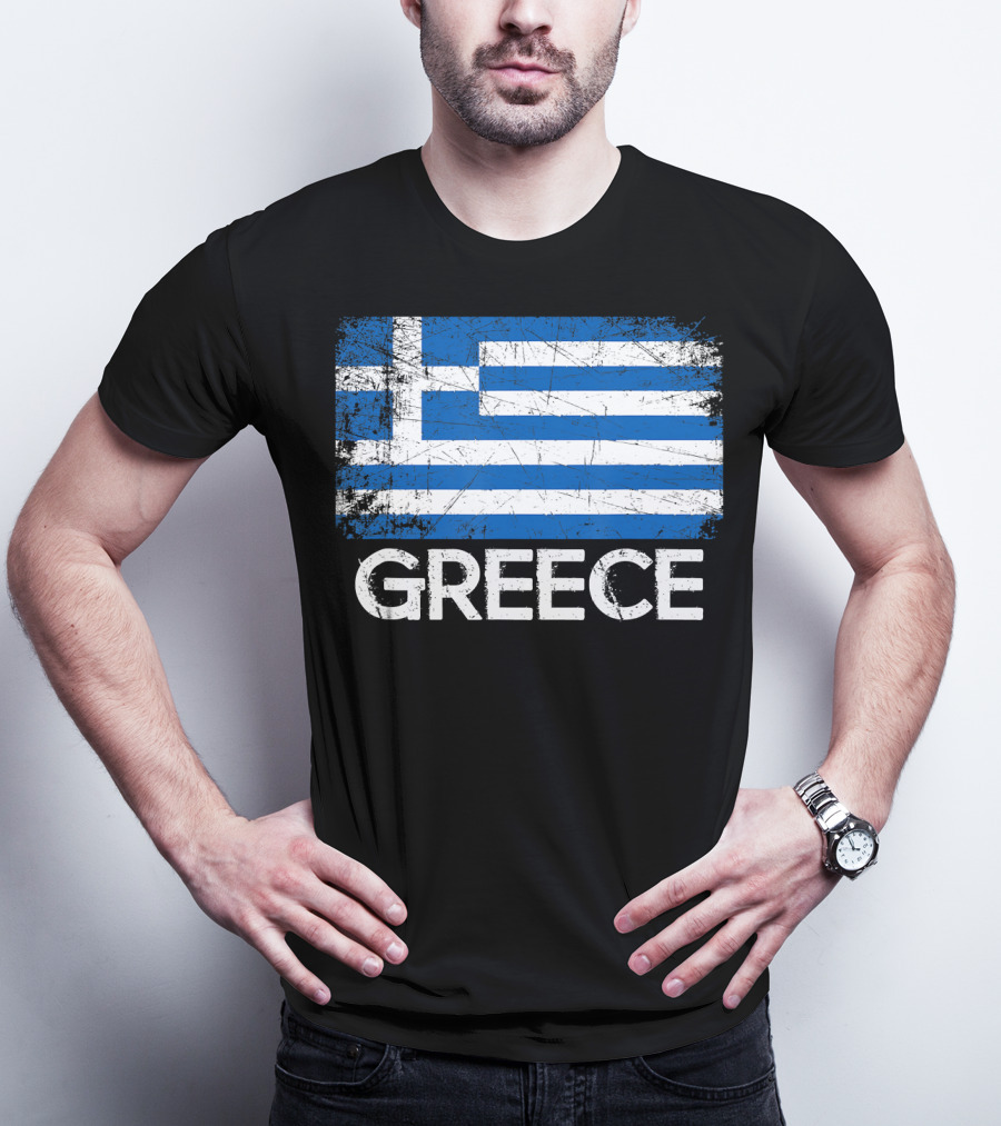 Greek Flag Vintage Greece Made In Gree T-Shirt