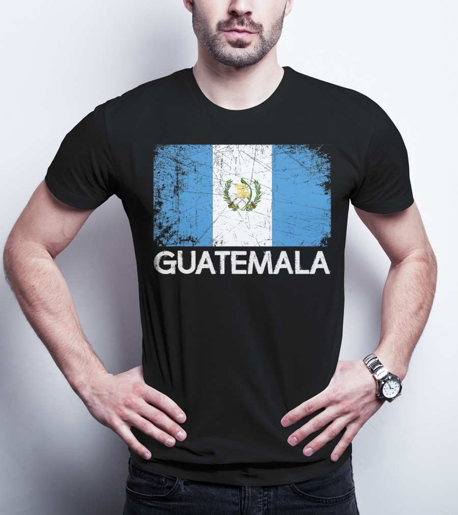 Vintage Guatemalan Flag Distressed Guatemala Emblem T-Shirt