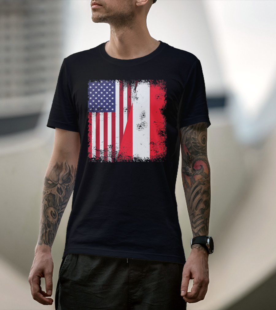 USA Austrian Flag Vintage Austria U T-Shirt