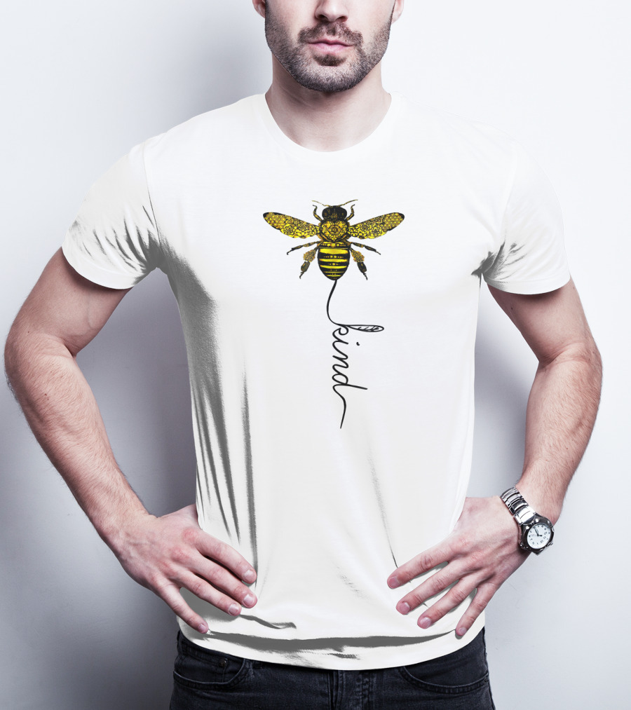Happy Bees Funny Kind For Bees Love Kind Floral Bee T-Shirt