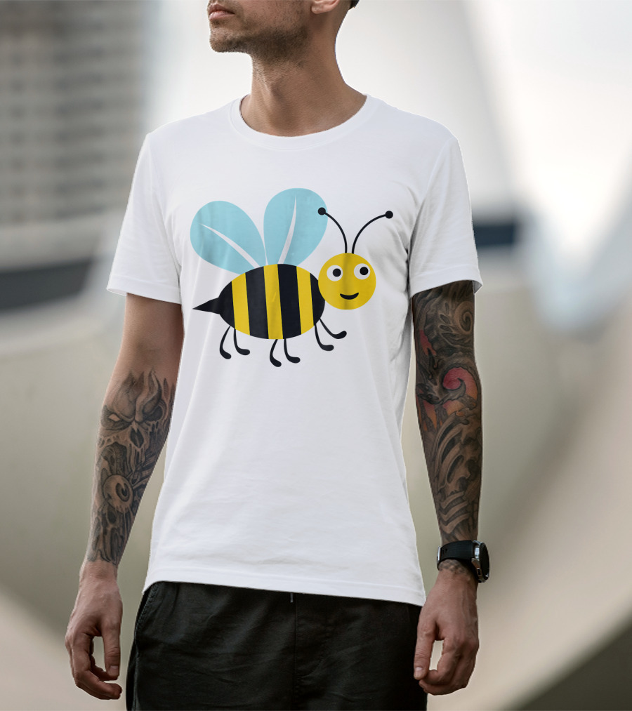 Happy Honey Bee Cute Cartoon T-Shirt