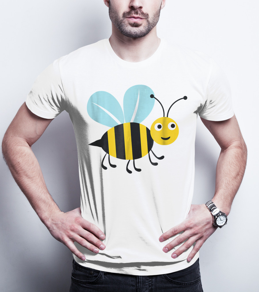 Happy Honey Bee Cute Cartoon T-Shirt
