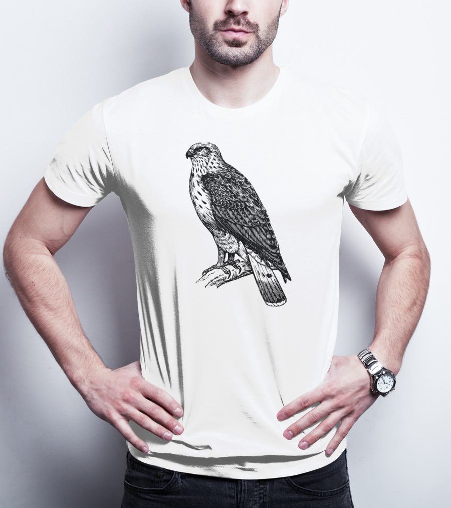 Hawk Ornithology Black Bird T-Shirt