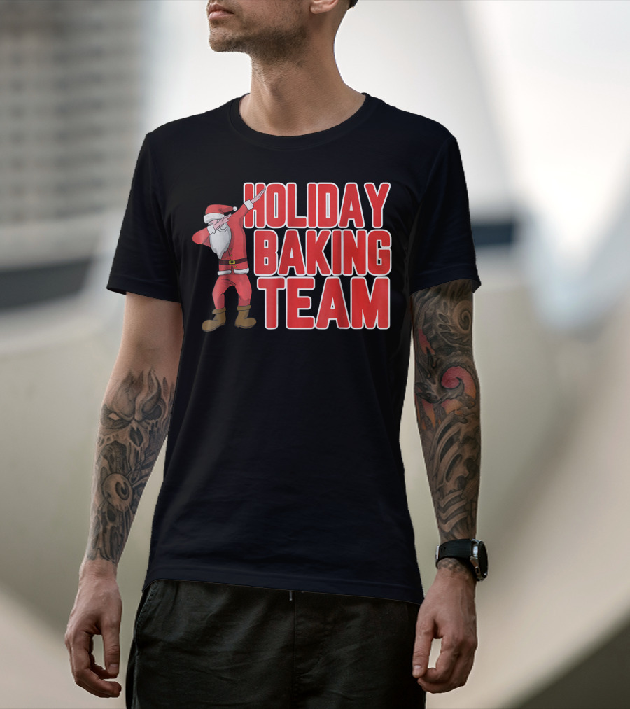 Holiday Baking Team Dabbing Santa T-Shirt