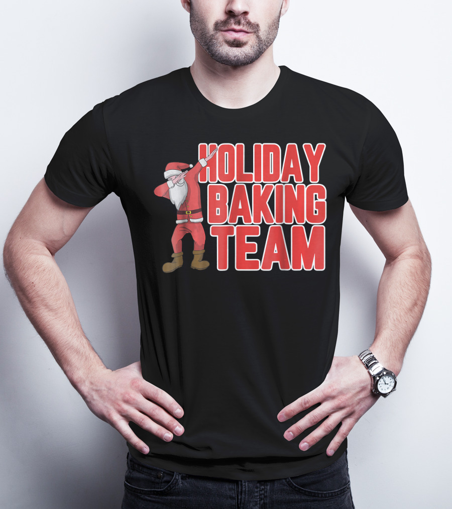 Holiday Baking Team Dabbing Santa T-Shirt