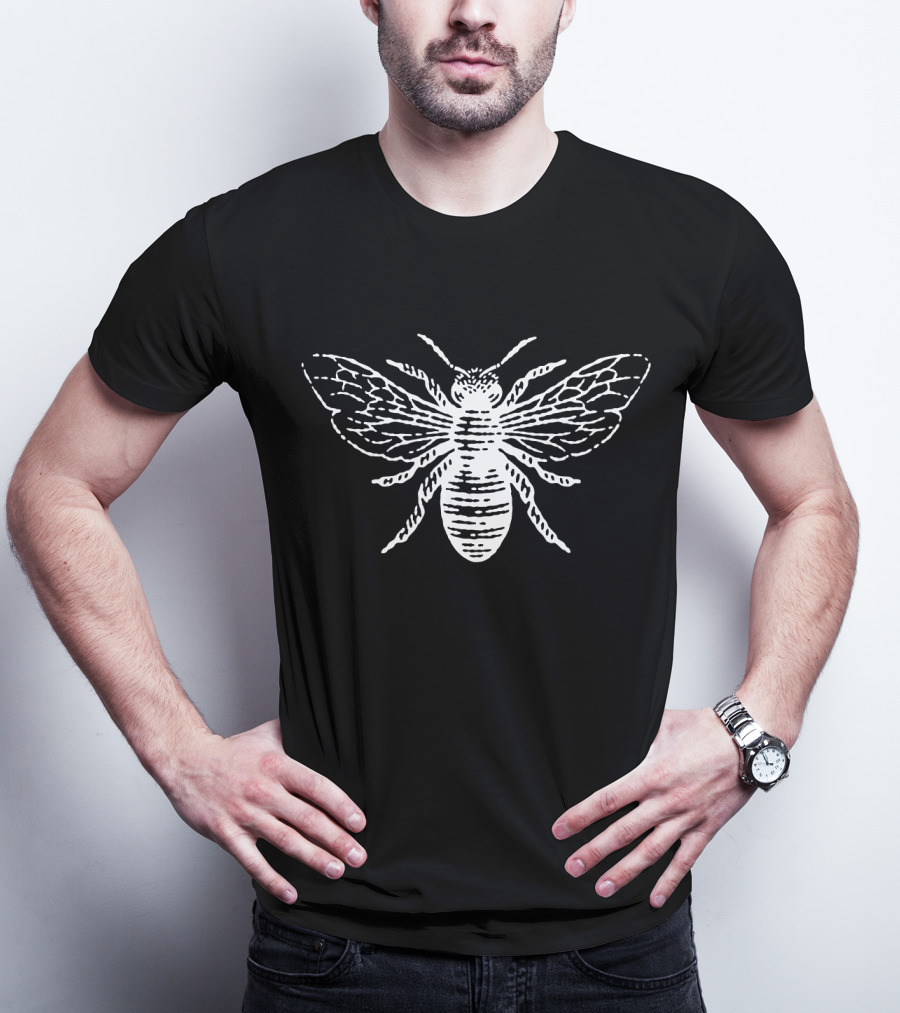 Honey Bee Vintage Illustration For Modern Naturalist T-Shirt
