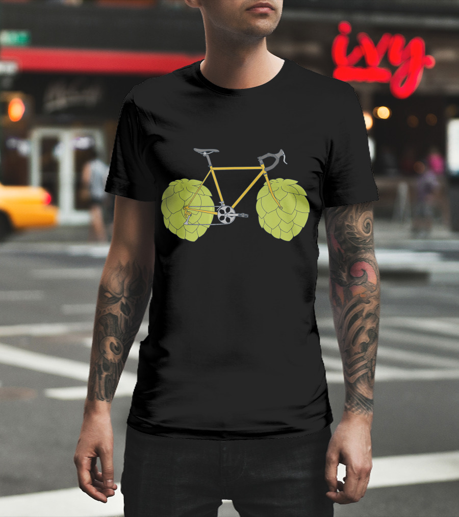 Hop Bike Beer Bicycle Cycle With Hops Wheels T-Shirt