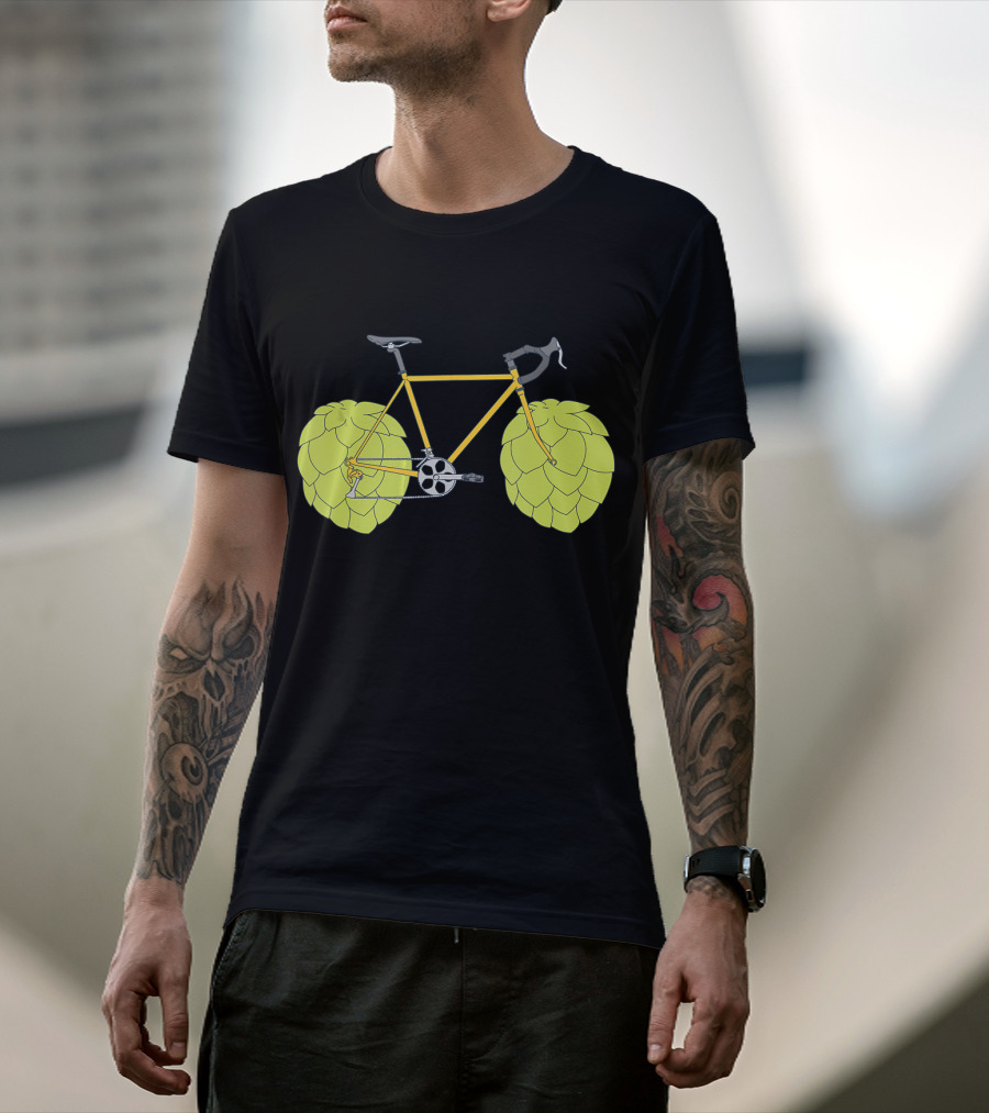 Hop Bike Beer Bicycle Cycle With Hops Wheels T-Shirt
