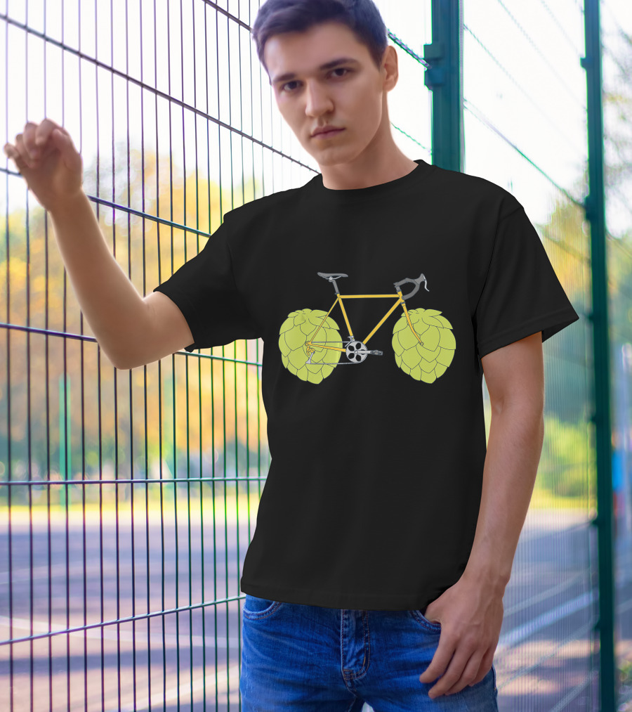 Hop Bike Beer Bicycle Cycle With Hops Wheels T-Shirt
