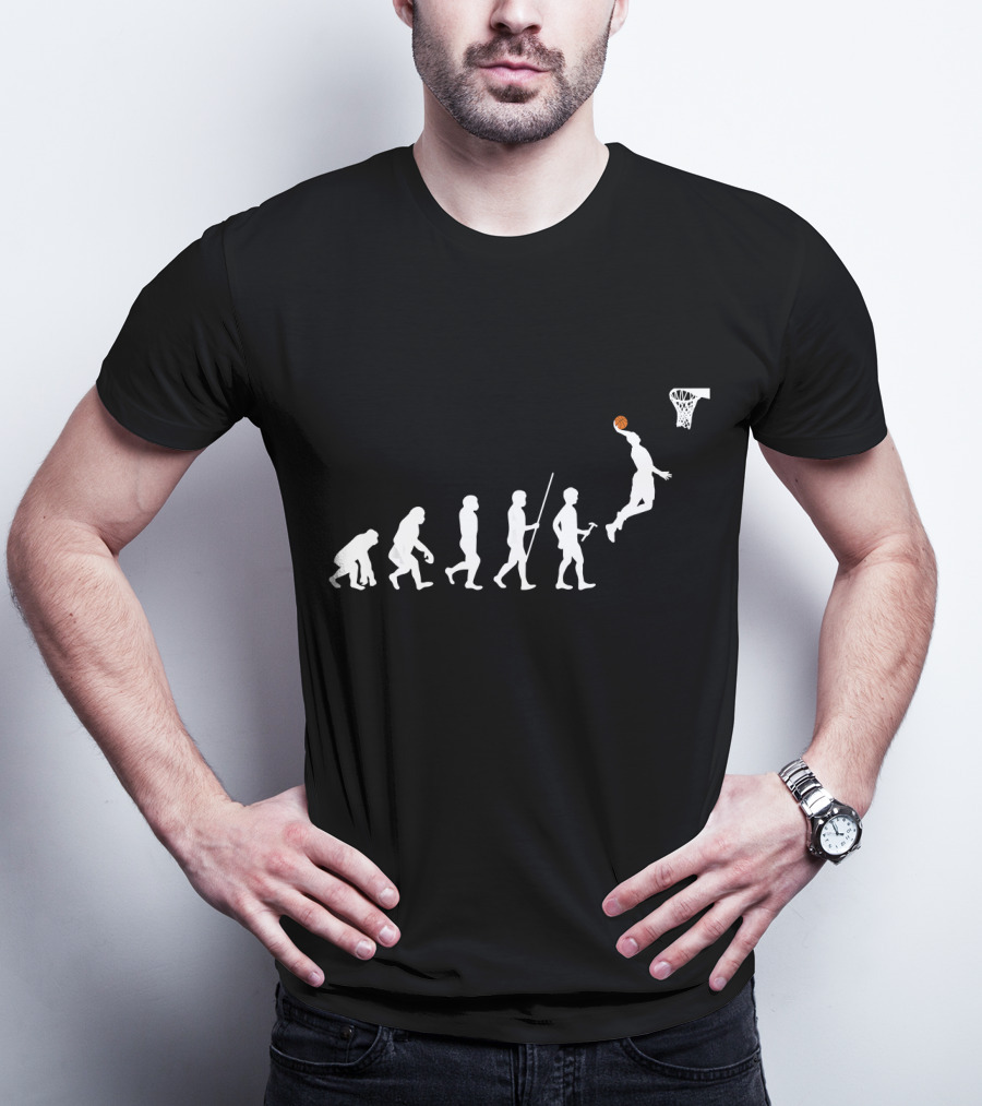 Evolution Of Man Playing Basketball Dunk T-Shirt