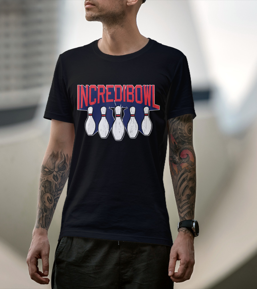 INCRIDIBOWL Expert Bowler Strike Bowling Pins T-Shirt