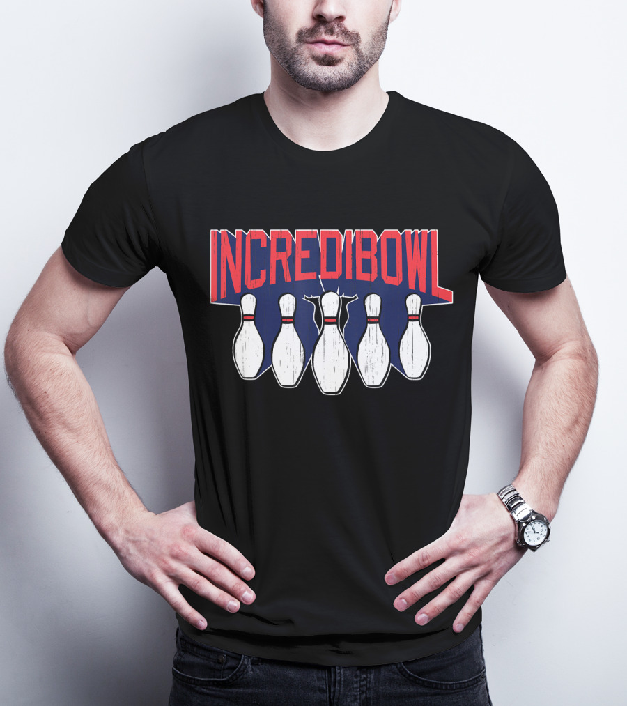 INCRIDIBOWL Expert Bowler Strike Bowling Pins T-Shirt