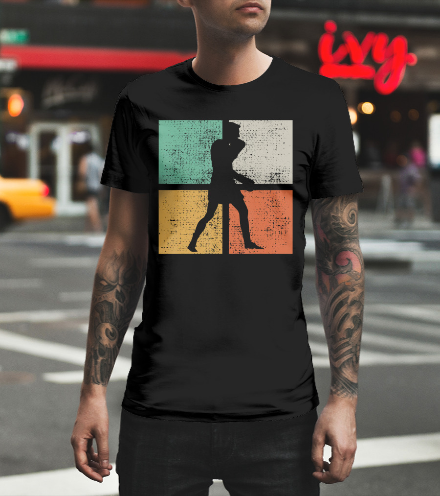 Vintage Boxing Boxer Silhouette Club T-Shirt