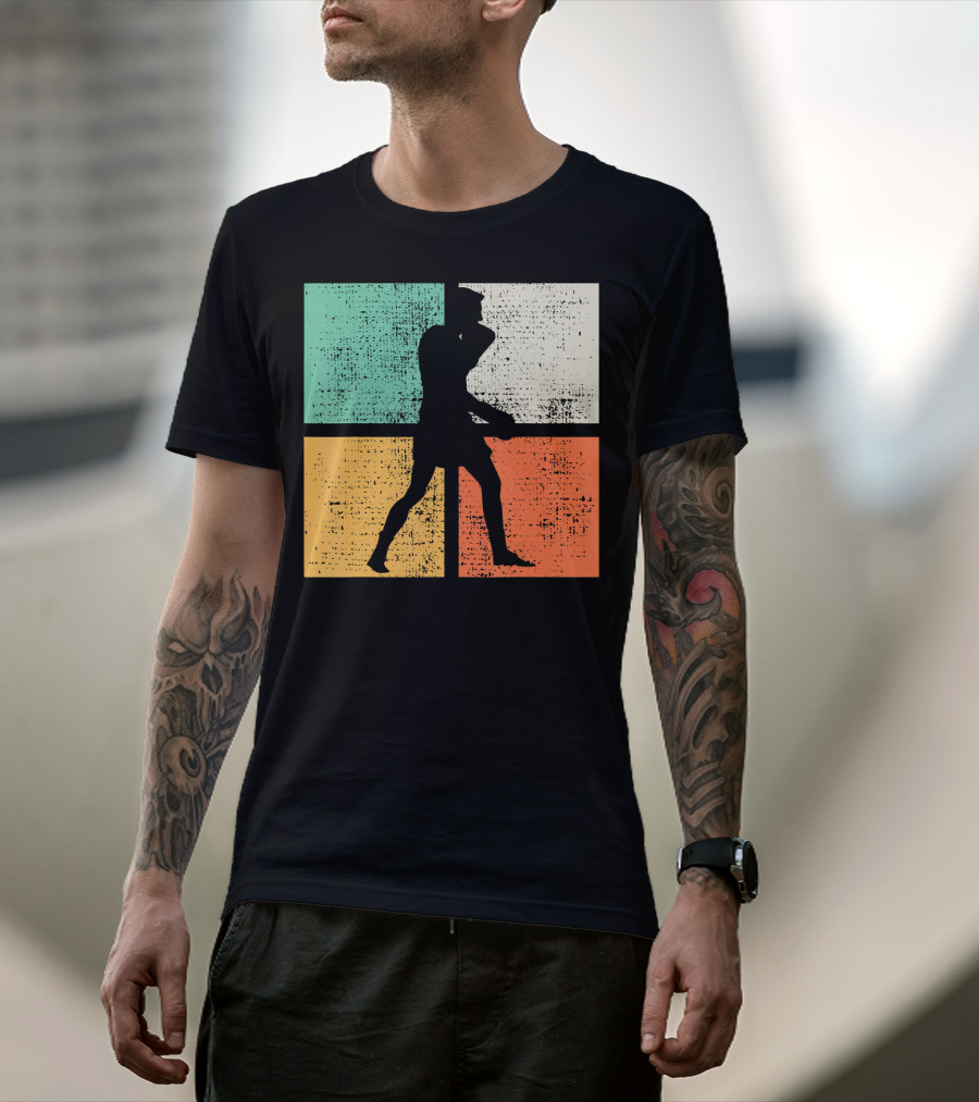 Vintage Boxing Boxer Silhouette Club T-Shirt
