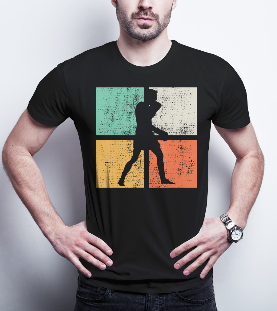 Vintage Boxing Boxer Silhouette Club T-Shirt