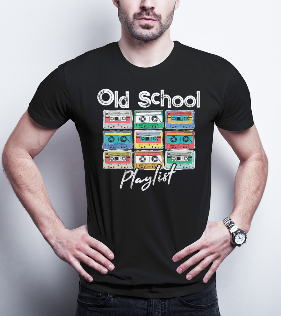 Old School Cassette Tape 80s Playlist Collection T-Shirt