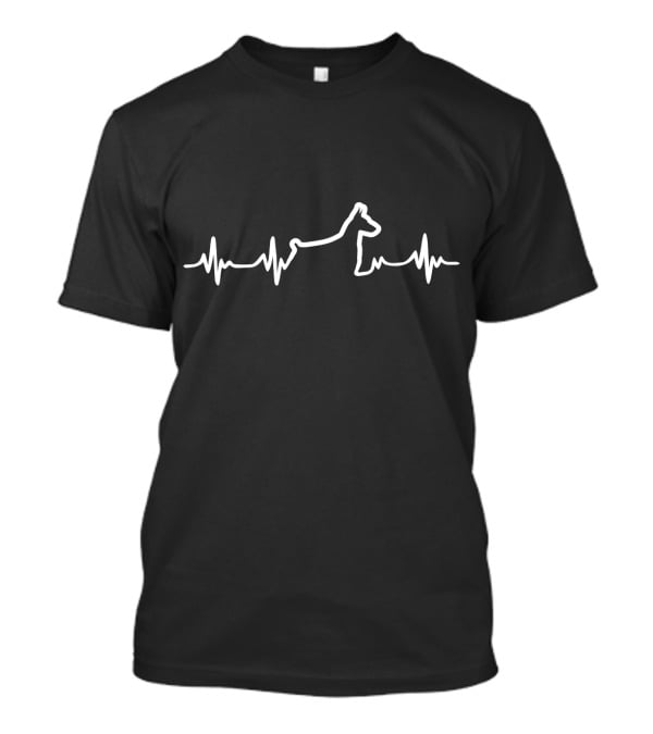Doberman Pinscher Heartbeat Line Outline T-Shirt