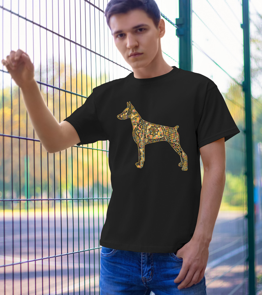 Doberman Pinscher Mandala T-Shirt
