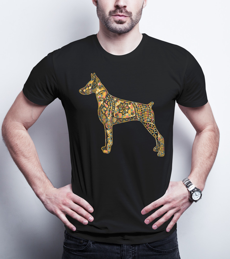 Doberman Pinscher Mandala T-Shirt