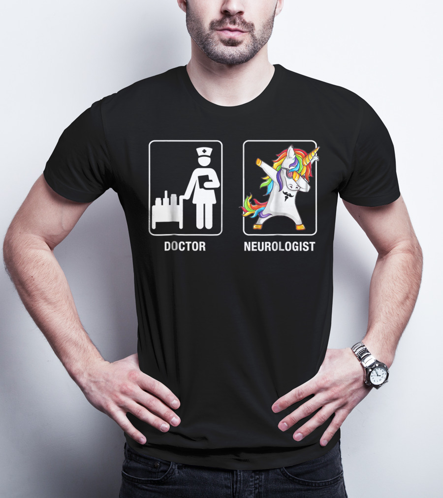 Doctor Neurologist Unicorn Dabbing T-Shirt