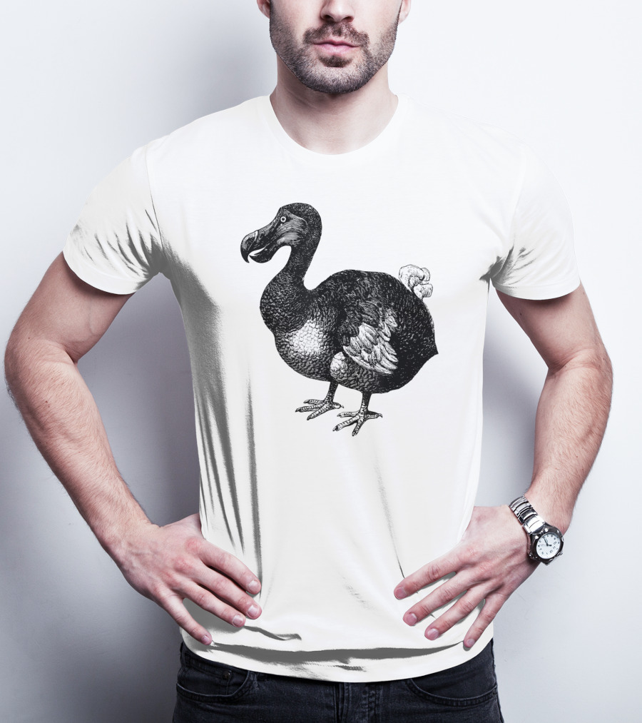 Dodo Bird Ornithology Black Line T-Shirt