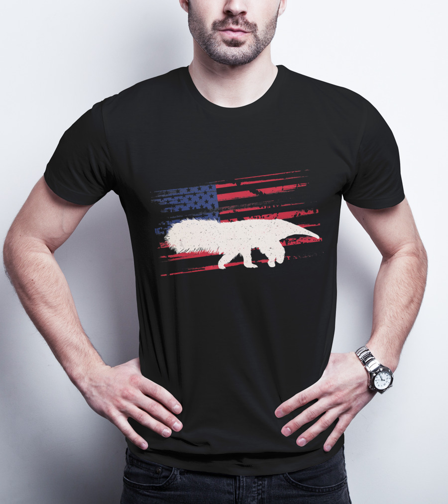 Anteater American Flag Ant Bear Patriot T-Shirt