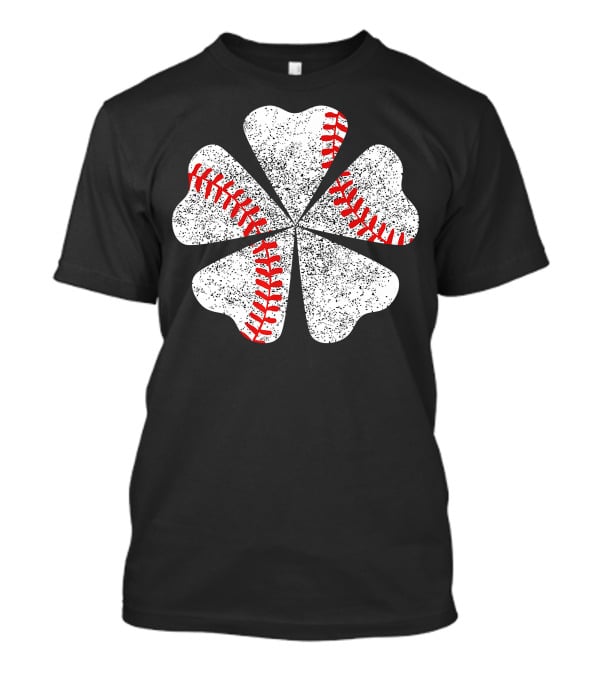Lucky Clover Baseball St Patricks Day T-Shirt
