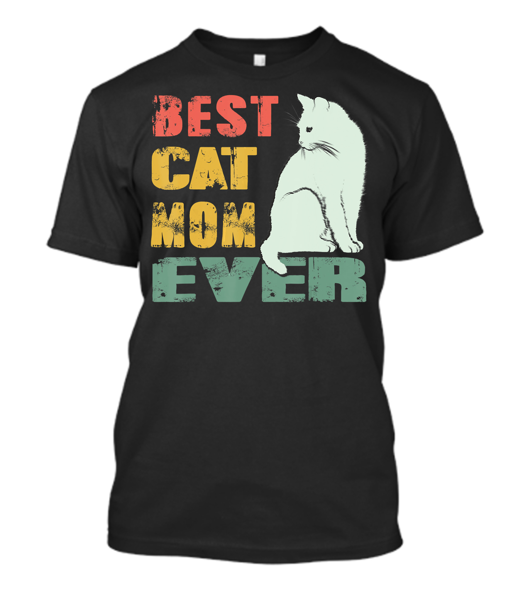 Best Cat Mom Ever Vintage Cat Mother T-Shirt
