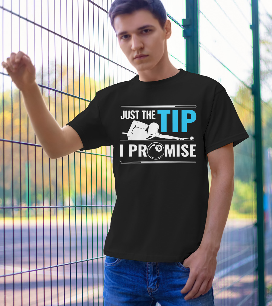 Just The Tip I Promise Cue Billiards Pool Balls Game T-Shirt