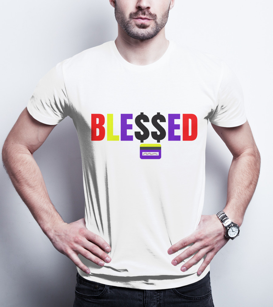 BLE$$ED WITH MONEY Credit Card T-Shirt