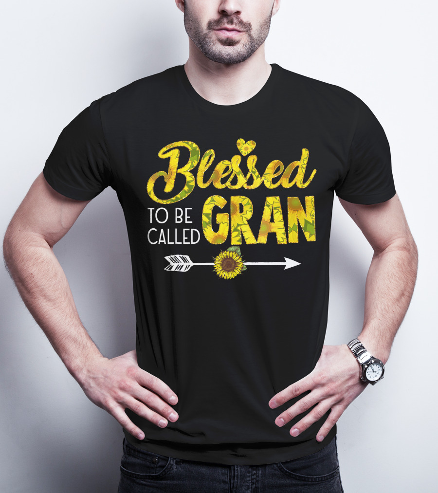 Blessed To Be Called Gran Sunflower Arrow Heart T-Shirt
