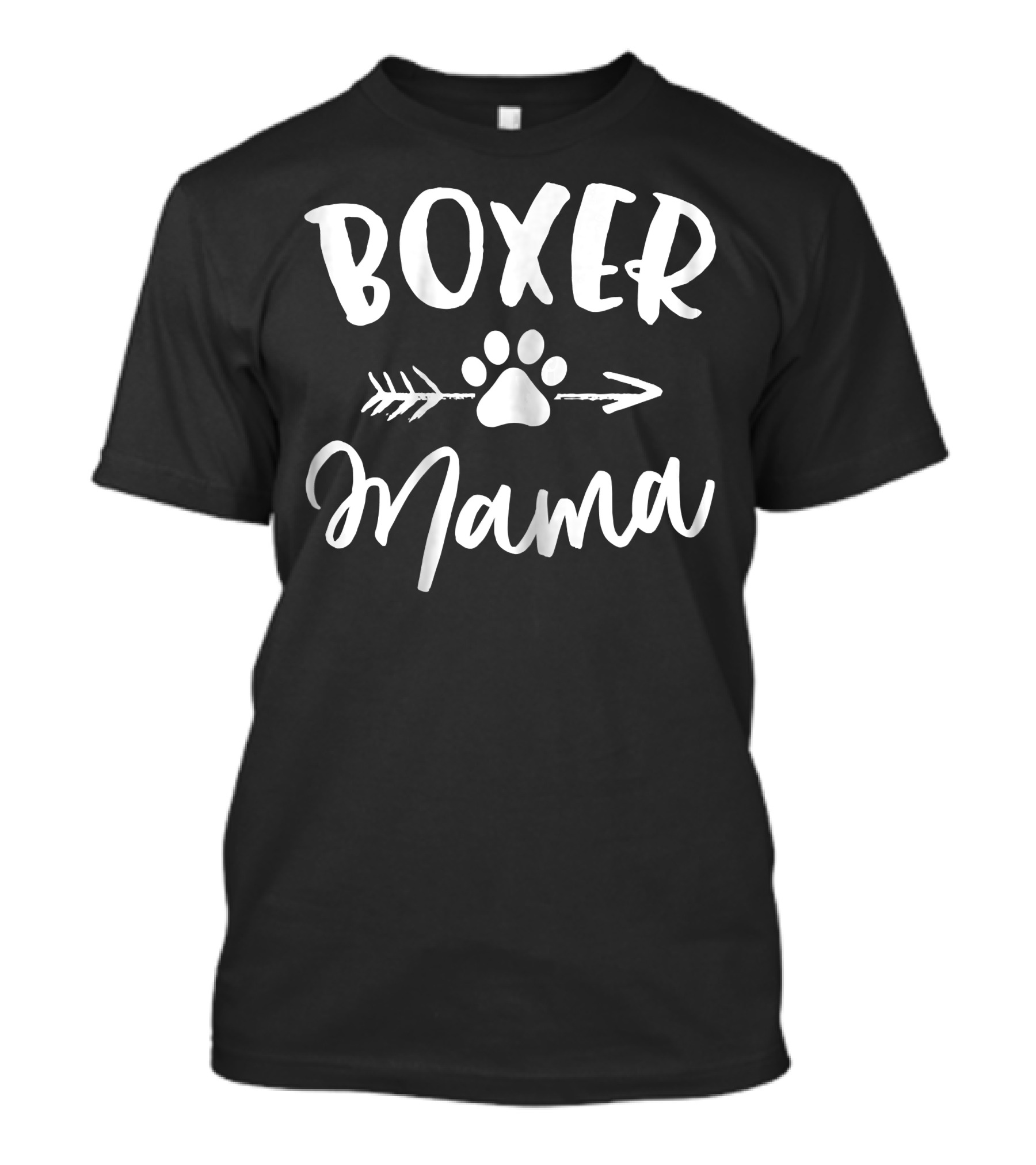 Boxer Mama Paw Print Arrow Design For Boxer Lover Owner T-Shirt