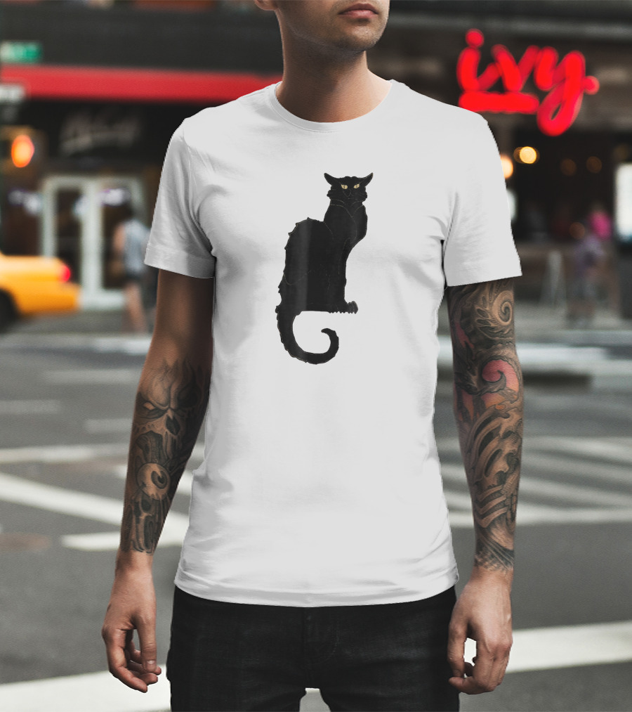 Ce Soir Chat Noir Bla Vintage Art Nouveau T-Shirt