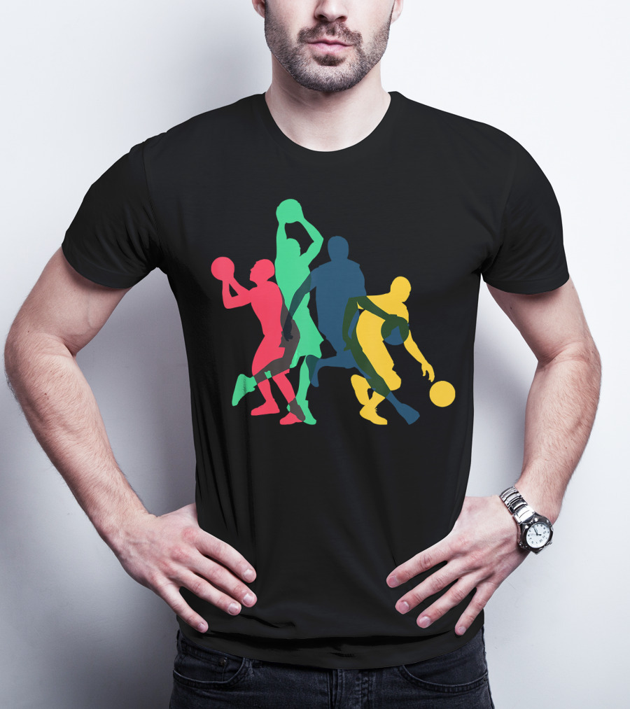 Vintage Colorful Basketball T-Shirt