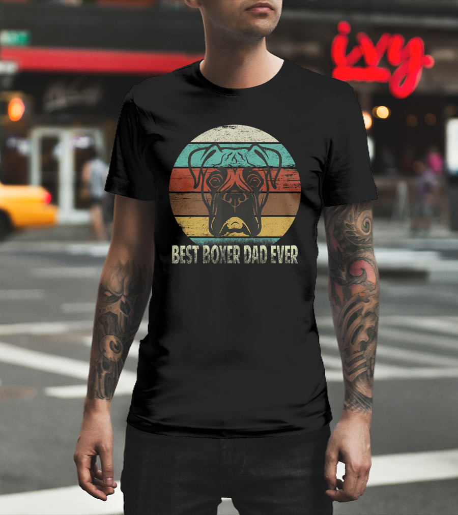 Best Boxer Dad Ever Vintage T-Shirt