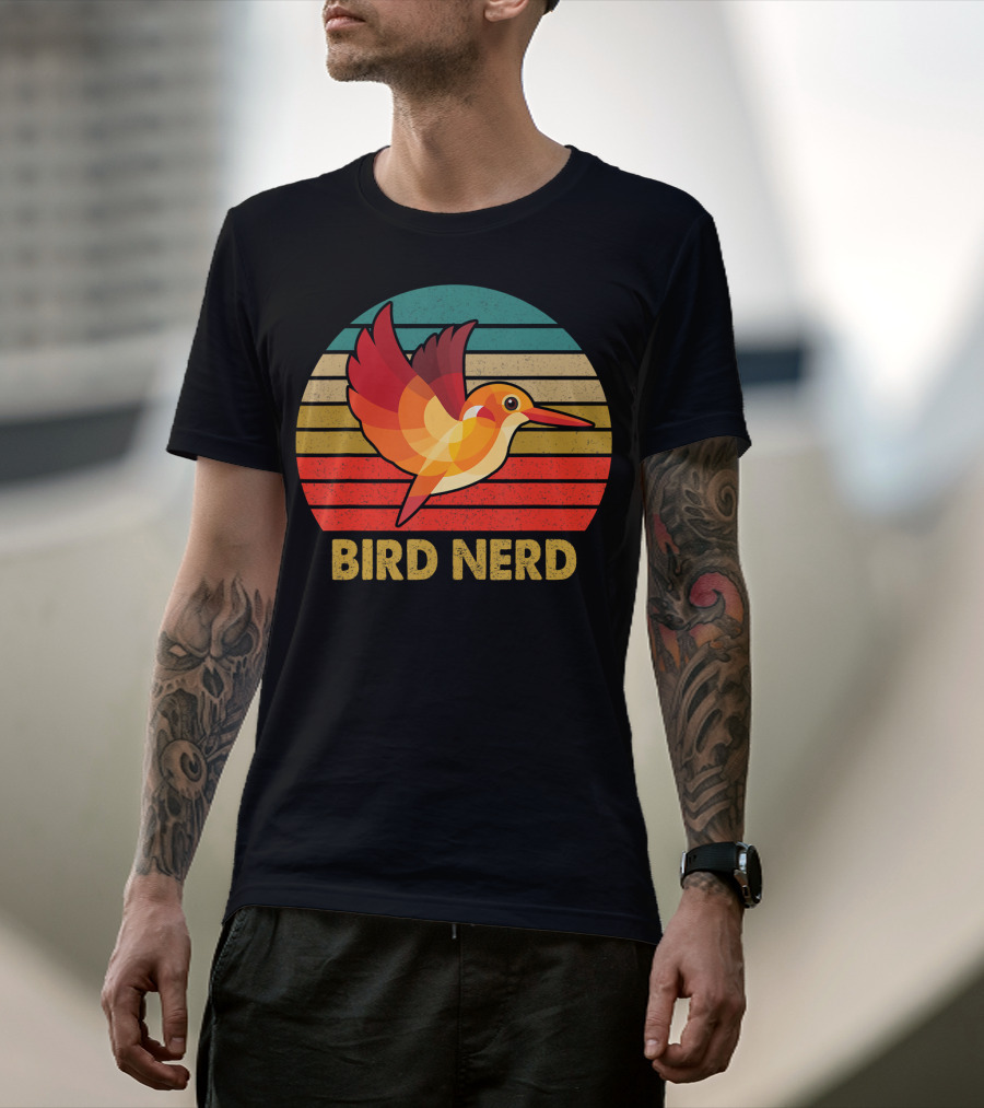 Bird Nerd Vintage Bird Inspired Retro Birding T-Shirt
