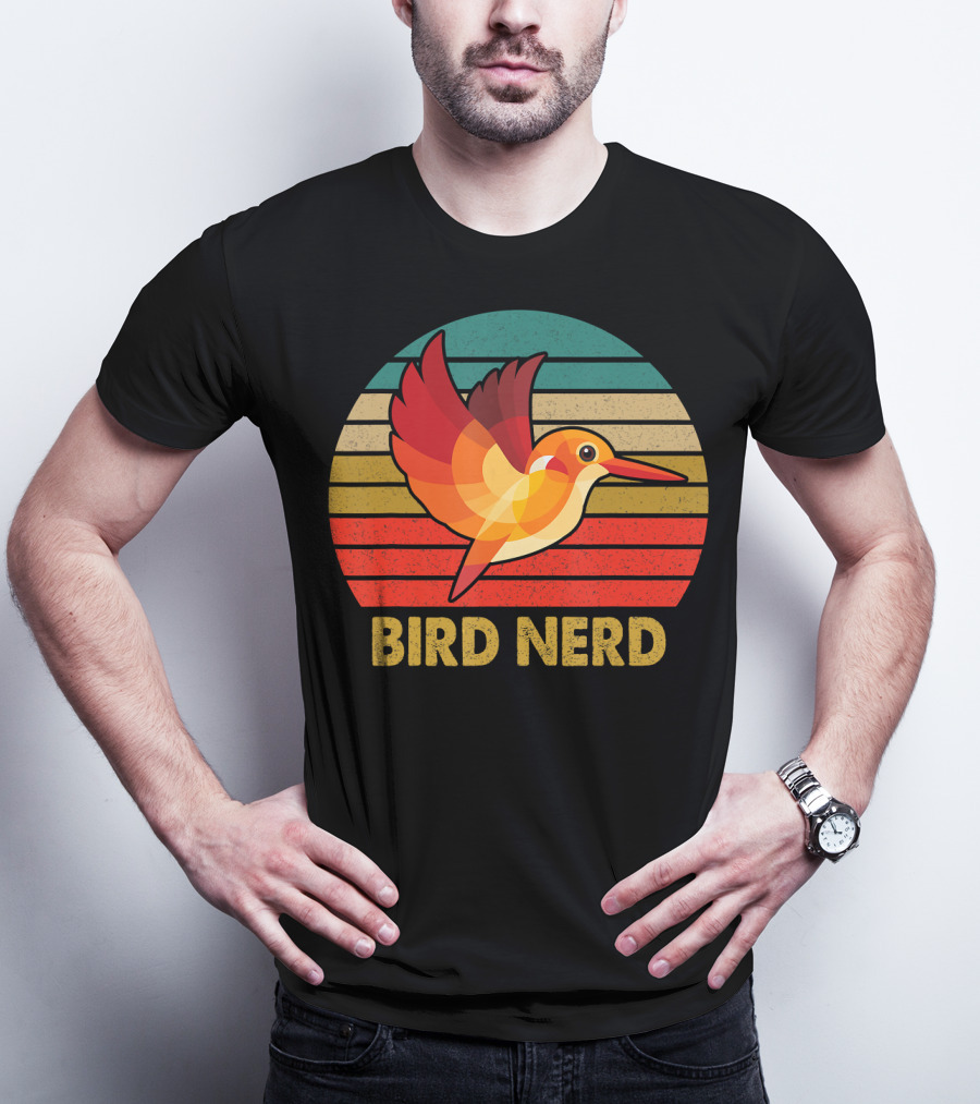 Bird Nerd Vintage Bird Inspired Retro Birding T-Shirt