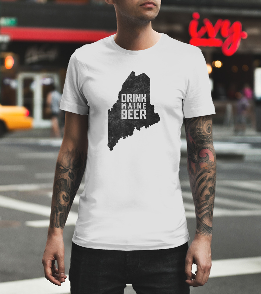 Drink Maine Beer Vintage Local Craft State T-Shirt