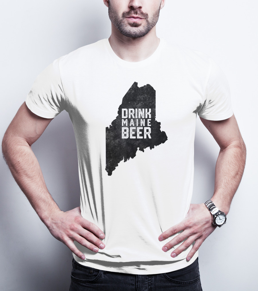 Drink Maine Beer Vintage Local Craft State T-Shirt