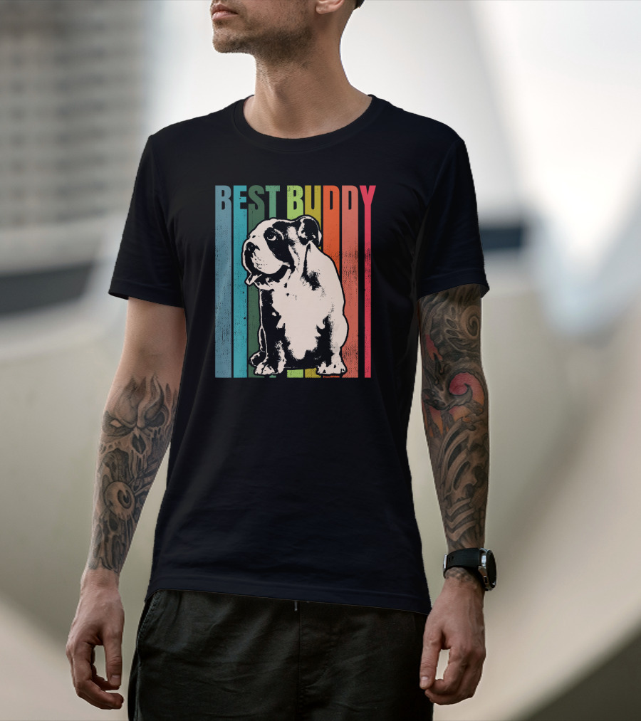BEST BUDDY Vintage English Bulldog T-Shirt